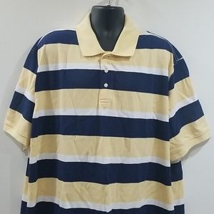 St. John's Bay | Shirts | St Johns Bay Yellow Striped Polo Shirt 3xlt ...